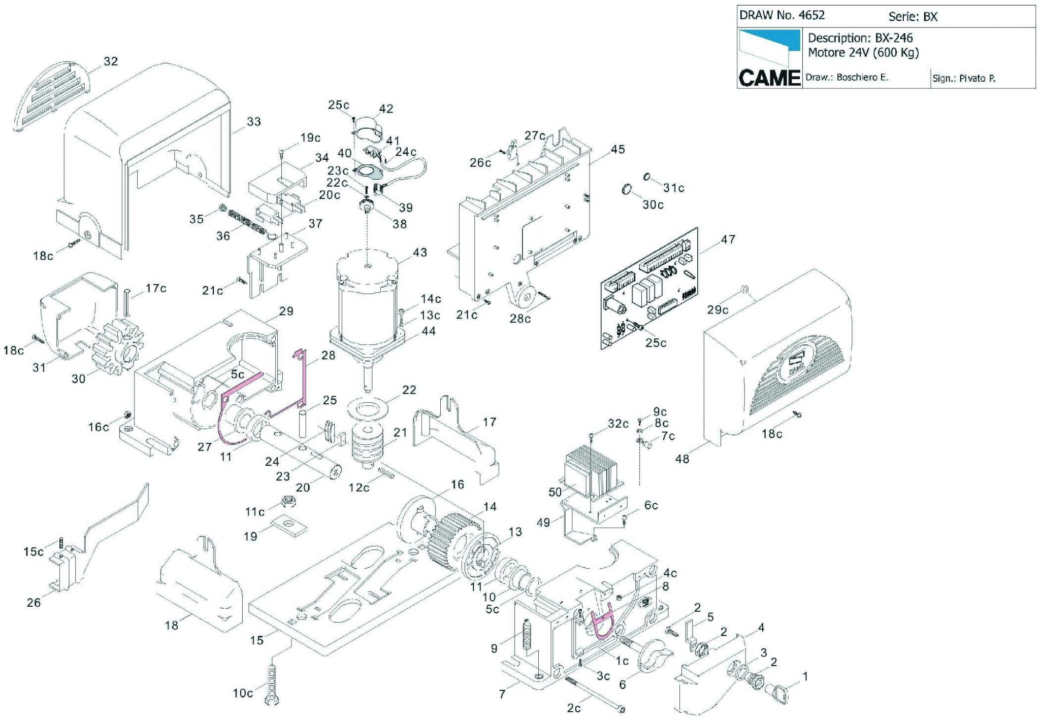 CAME BX-246 Operator For Sliding Gates